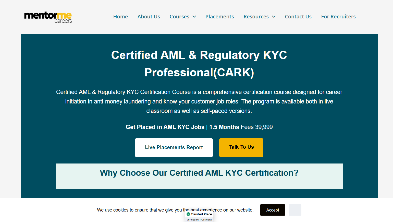 CAMS Certification (2025) Detailed Guide - MENTOR ME CAREERS